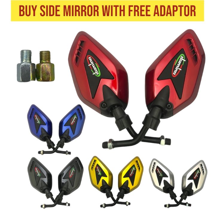 Motorcycle 1Pair Domino Side Mirror For YAMAHA Honda Click Xrm Wave ...