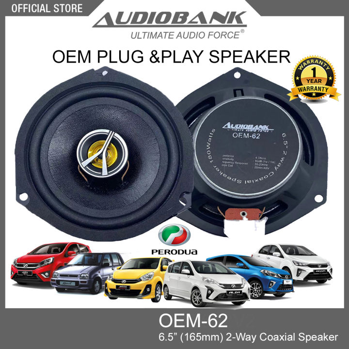 AUDIOBANK Car Audio OEM-62 Perodua OEM Plug n Play 6.5" (165mm) 2-Way ...