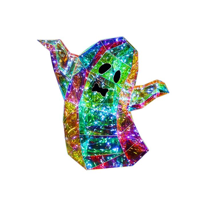 Prismatic Iridescent Spooky Ghost Statue,LED Ghost Statue,Halloween ...