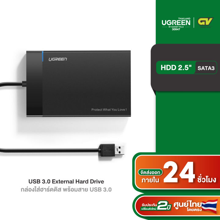 UGREEN USB 3.0 External Box Hard Drive 2.5 กล่องใส่ฮาร์ดดิส External Hard Drive Enclosure ...