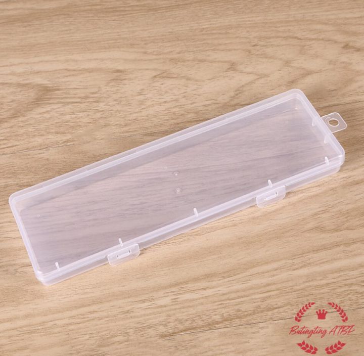 PP Rectangular Transparent Plastic Storage Empty Stationery Box | Lazada PH