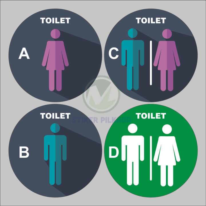 STIKER SIGN TOILETRIES 15X15CM (DIJUAL SATUAN) | Lazada Indonesia