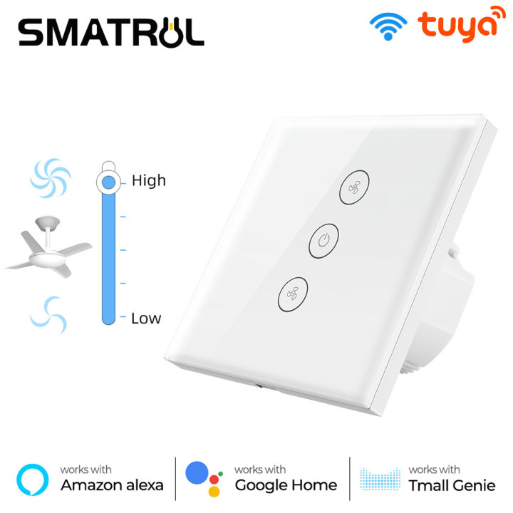 SMATRUL Tuya WiFi Smart Fan switch,Smart life APP remote control Timing ... SMATRUL Tuya WiFi Smart Fan switch,Smart life APP remote control Timing ...