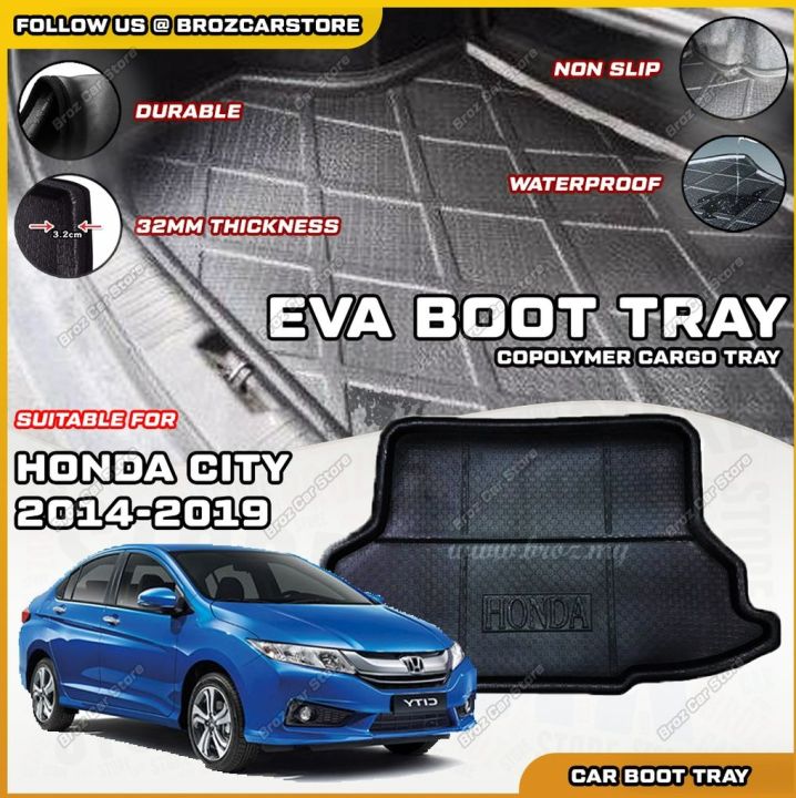 📥 For Honda City 14-19 EVA Copolymer Car Boot Tray Luggage Cargo Trunk ...
