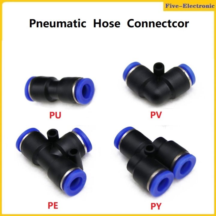 5/20Pcs Pneumatic Fitting Hose Connector Tube Plastic Joint Compressor ...