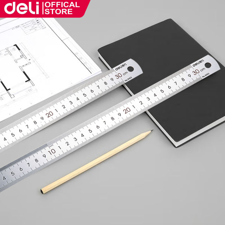 Deli Metal Ruler More Precise Measurement 30 Cm 8463 | Lazada PH