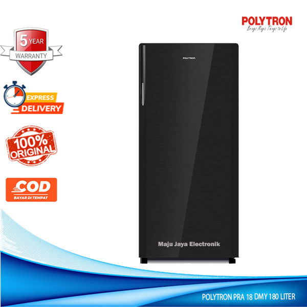 Kulkas 1 Pintu POLYTRON PRA 18 DMY GAGANG Glass Door 180 Liter Ice ...