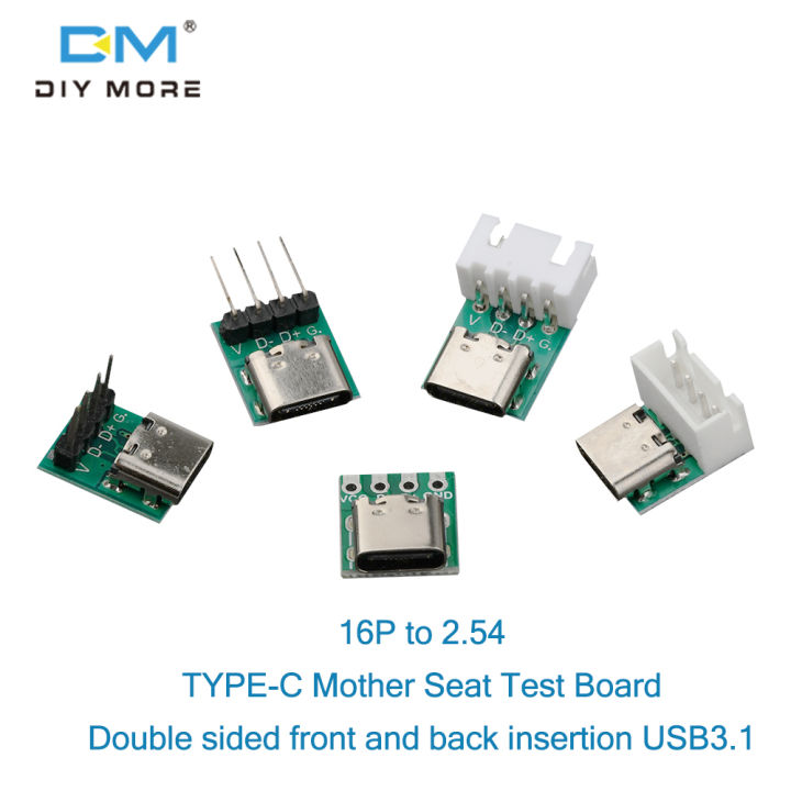 diymore 5pcs/10pcs USB Type C Connector Board DIY 3.1 Serial Basic ...
