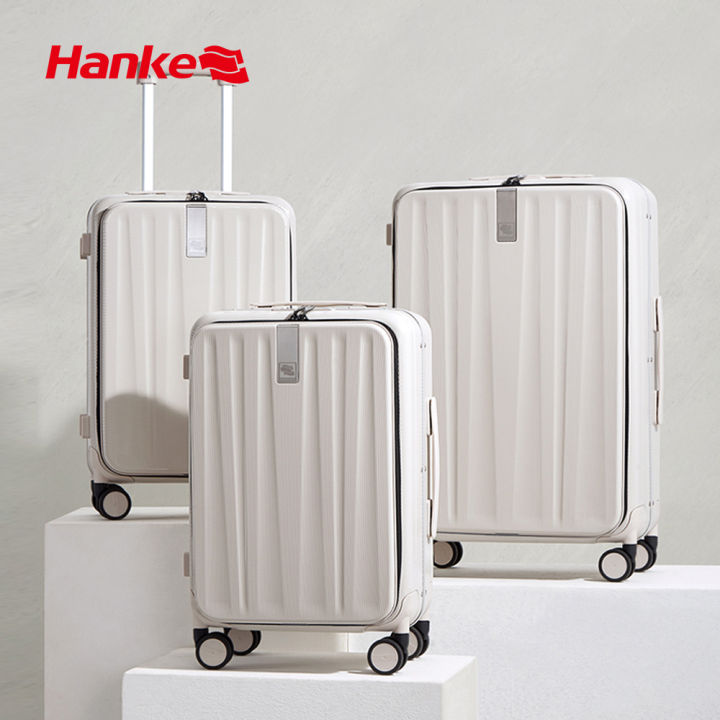 Hanke Side-opening Aluminum Frame Luggage 20 Inch Boarding Suitcase for ...