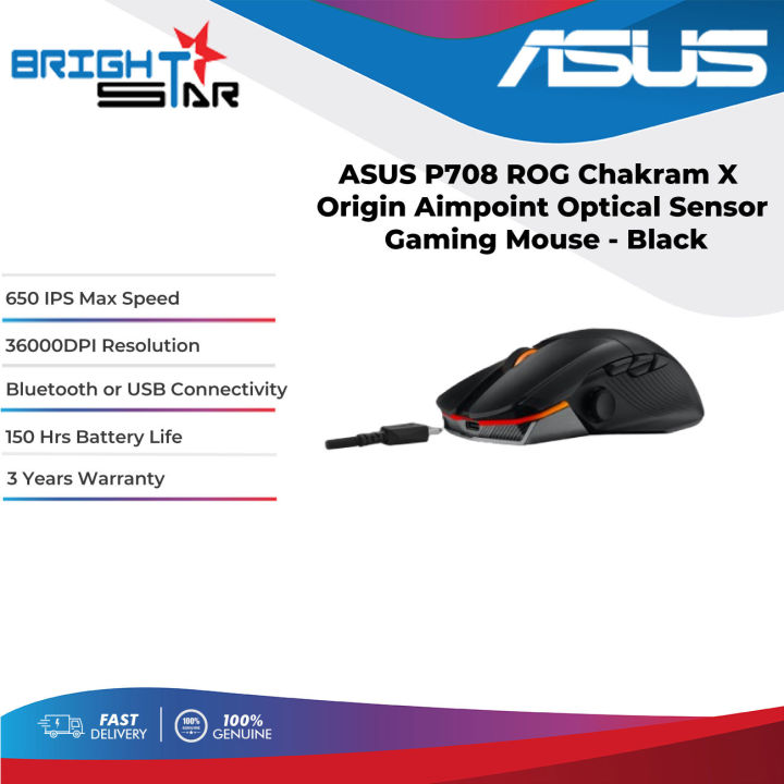 ASUS P708 ROG Chakram X Origin Aimpoint Optical Sensor Gaming Mouse ...