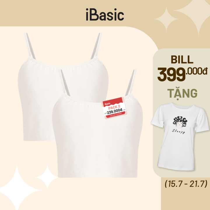 Pack 2 Áo lót học sinh tròng cổ daily cotton trơn iBasic BRAT029-PA2 ...