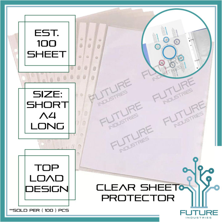 Clear Sheet Protector Ring Binder Arch file Refill 11 Hole Pocket Size ...