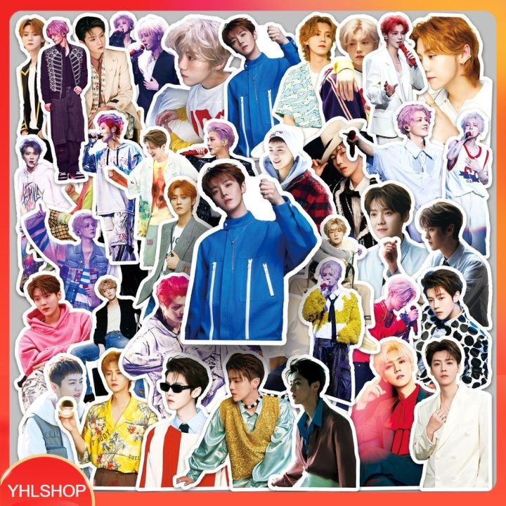 🏆พร้อมส่งจากไทย🏆 50ชิ้น สติกเกอร์ EXO Band ดาราจีน ลู่หาน Luhan Chinese ...
