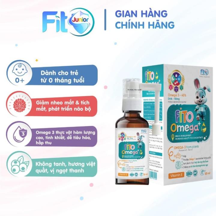 Omega Cho Bé Fito Junior Omega+ Giảm Nheo Mắt, Tích Mắt, Hỗ Trợ Phát ...