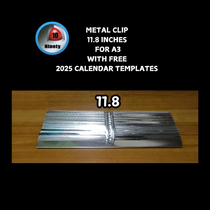 Metal Clip 100 Pcs 11.8 Inches Fit for A3, Free Calendar Templates for ...