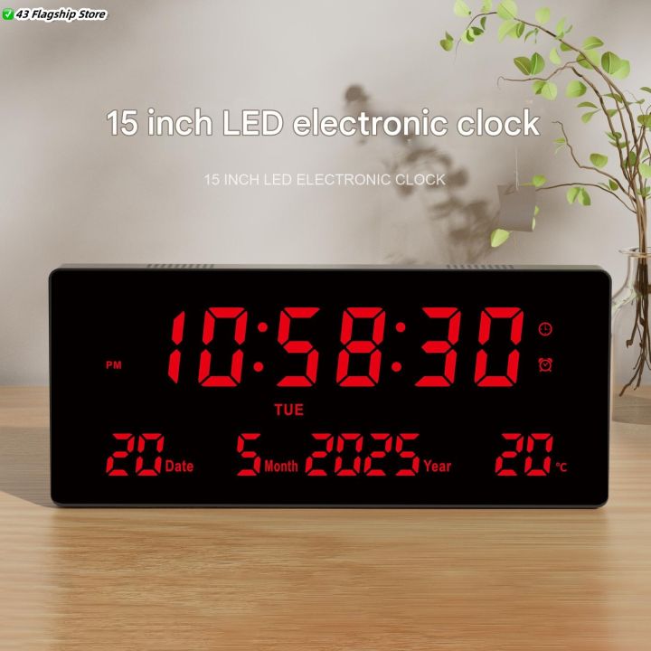 15 Inch Large Screen Led Digital Perpetual Calendar Simple Electronic ...