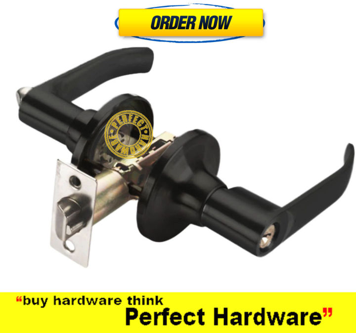 Tubular Lever LOCK Cylindrical Cylinder Door Lock Tombol pintu Door ...