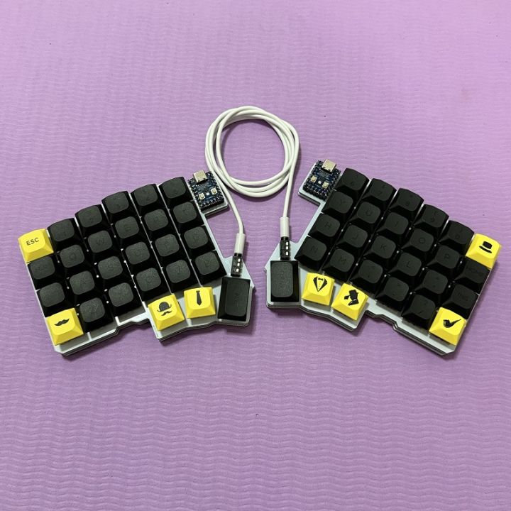 Silakka54 Split Keyboard Wired Single-mode Ergonomic QMK Split Hot Swap ...
