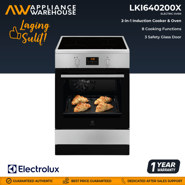 Electrolux LKI640200X 60cm Induction Freestanding Cooker, 4 Induction ...