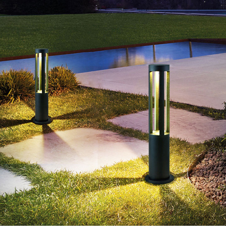 TRAZOS Outdoor Waterproof IP65 LED bollard Lawn Lamp New Style Aluminum Pillar Garden Path ...