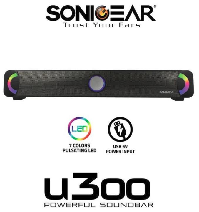 SonicGear U300 Soundbar with Light Effect LED TV Monitor | Lazada