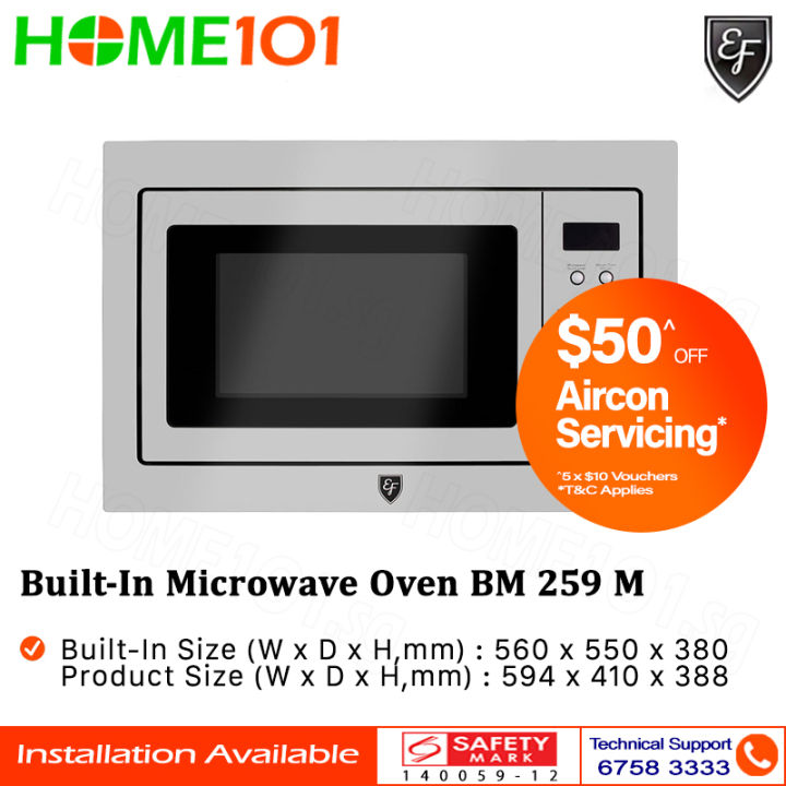 EF Built-In Microwave Oven BM 259 M | Lazada Singapore