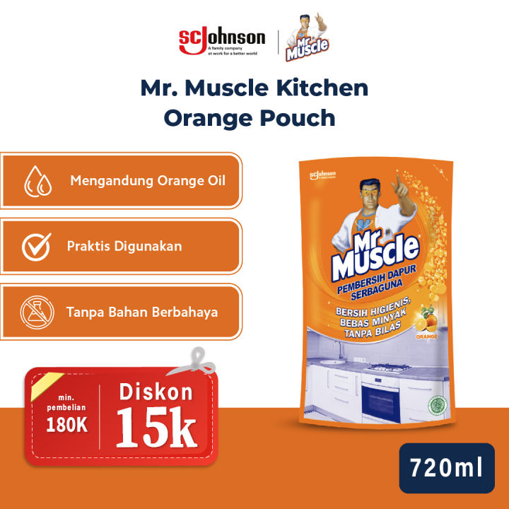 Mr. Muscle Kitchen Pembersih Dapur - Orange Refill 720mL | Lazada Indonesia