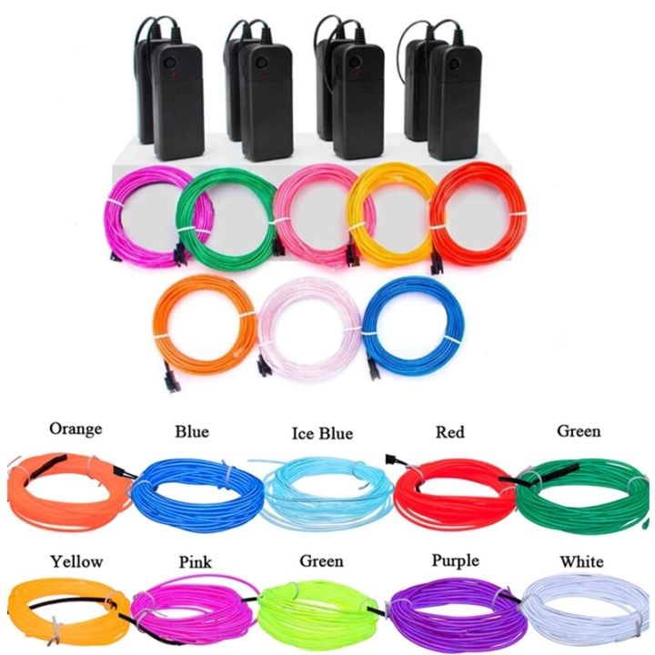 [Homior] LED Strip EL Wire LED Neon Light, Flexible, 6MM, 3V, 5V ...