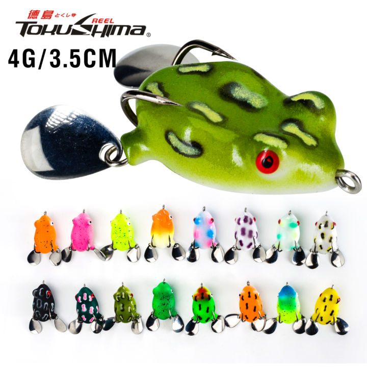 1PC Mini Soft Frog Lure 4g/3.5cm Artificial Swimbaits 16Colors Topwater ...