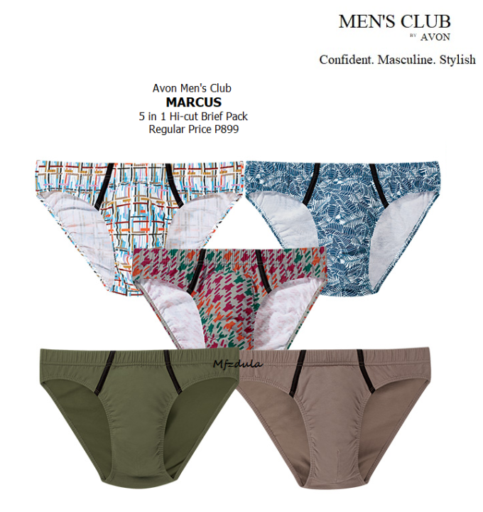 Avon Men's Club MARCUS 5 in 1 Hi - Cut Brief Pack | Lazada PH