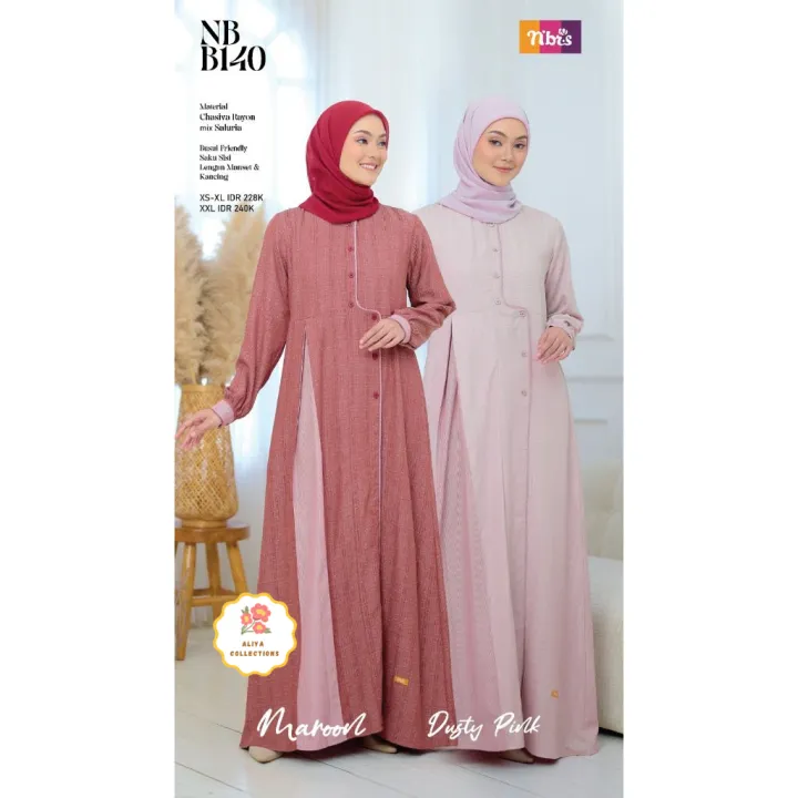 Gamis Nibras NB B140 || Dress Nibras Terbaru 2023 | Lazada Indonesia