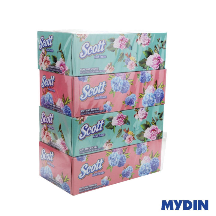Scott Facial Tissues 4 x 90 Sheets 2 Ply | Lazada