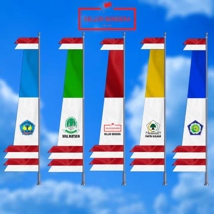 Umbul Umbul Custom Logo dan Tulisan | Lazada Indonesia