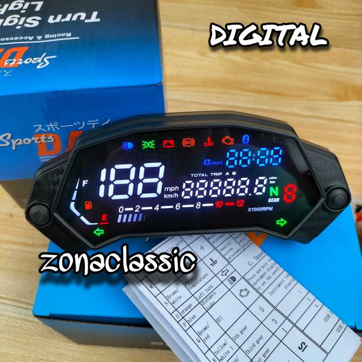 SPEEDOMETER DIGITAL NINJA MONO 250 FI FULL INDIKATOR SPIDO SPIDOMETER ...