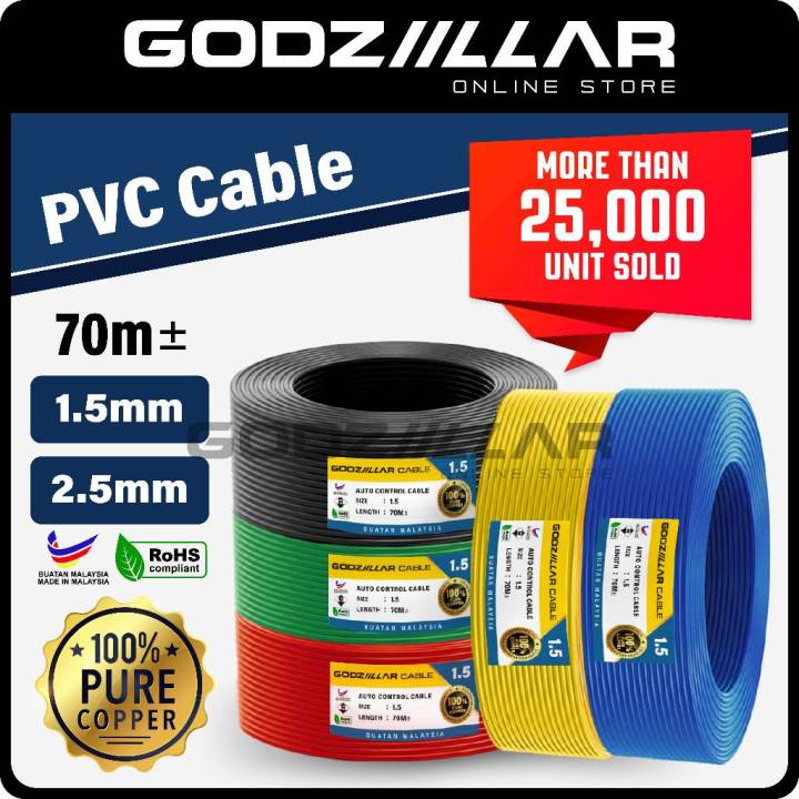 (Godziillar) PVC Insulated Cable 1.5mm / 2.5mm | Auto Control Cable ...