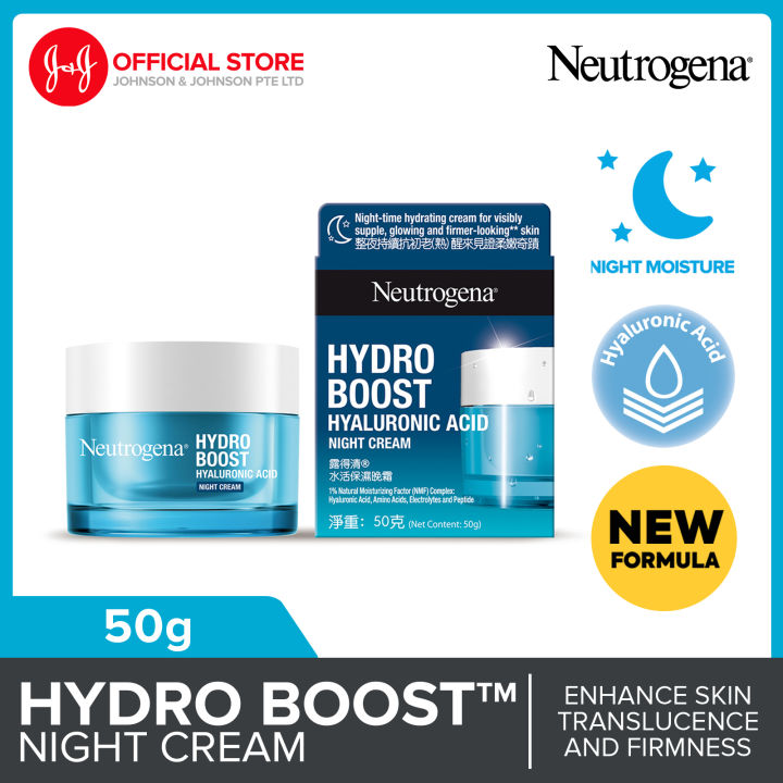 Neutrogena® Hydro BoostTM Hyaluronic Acid Night Cream 50g, For Dry ...