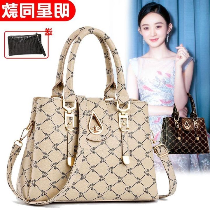 Ms leather texture winter new big bag middle-aged female single ...