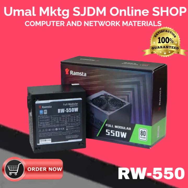 RAMSTA Full Modular ATX 3.0 550W 650W 750W 850W 1000W 80 Plus Bronze ...