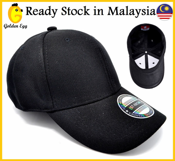 GEC CAP119 Adult Unisex Fullcap Plain Cap Black Cap Full Cap Non ...
