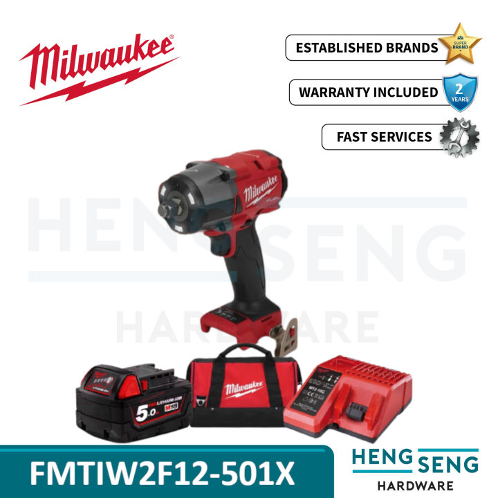 MILWAUKEE M18 FUEL MID TORQUE IMPACT WRENCH GEN II 1/2" + M18B5 STARTER ...