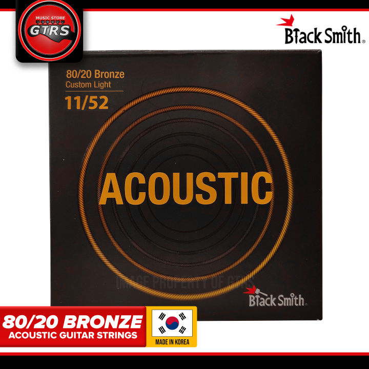 Blacksmith 80/20 Bronze Round Wound with Sub-Zero Treated Plain Steel ...