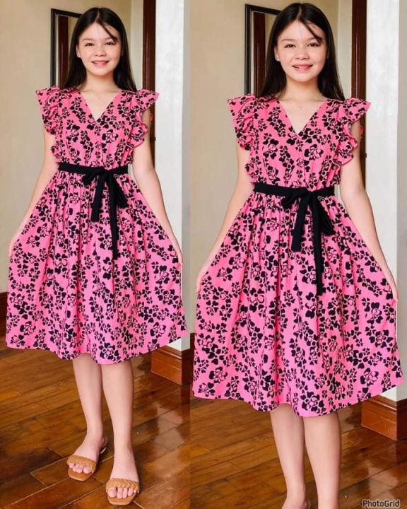 HEATHER KIDS POLKA FLORAL FASHIONABLE DRESS | FREESIZE FROM 8-13YEARS ...