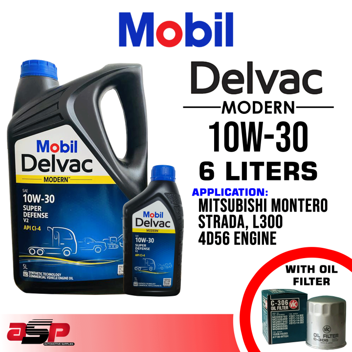 MOBIL Delvac Modern Super Defense 10W-30 Semi Synthetic Oil 6 Liters ...