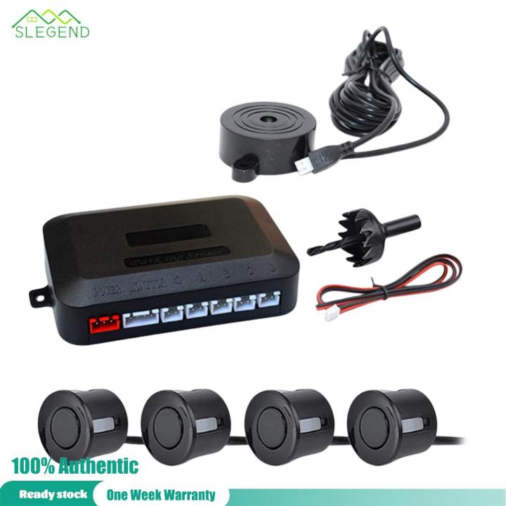 12V Car Parking Sensor Kit 4 Probe 22mm Parking Detector Sound Alert No ...