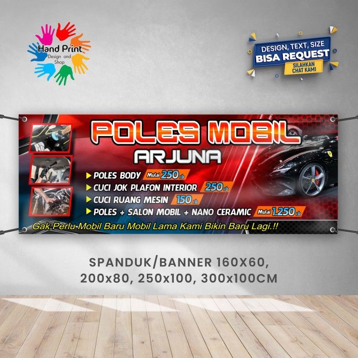 SPANDUK BANNER Poles Mobil Variasi Ukuran 300x100 CM | Lazada Indonesia