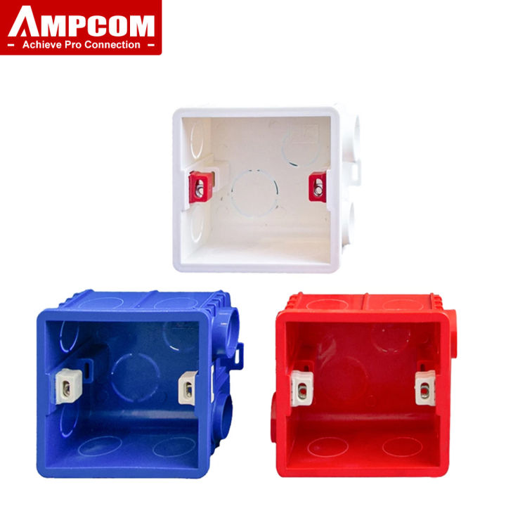 AMPCOM 86 Type Mounting Box For 86*86mm Wall Switch And Socket Face ...