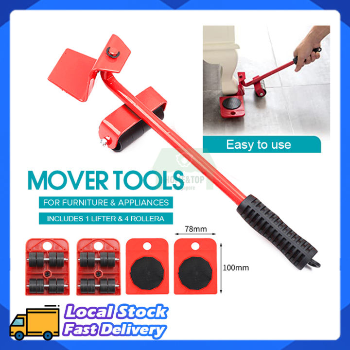 Furniture Mover Tools 5 in 1 Easy 360° Rotating Rolling Wheel Corner ...