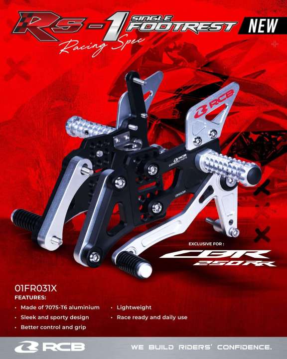 RCB FOOTREST FOR HONDA CBR250RR (A17075) RS-1 SERIES HONDA CBR250 100% ...