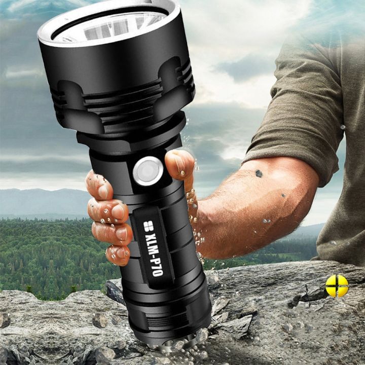 Touch Light XHP70 Super Powerful LED Flashlight XM-L2 Torch USB ...