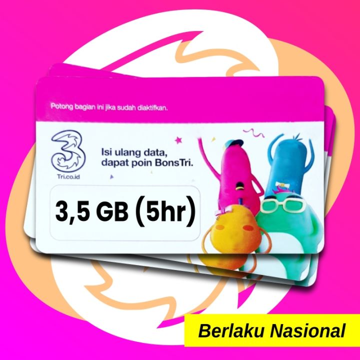 Voucher TRI 3,5 GB (5 hari) Nasional - Voucher Three | Lazada Indonesia
